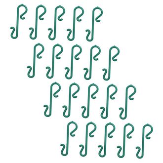 Valiclud 100 St&uuml;ck Weihnachtsdeko Haken aus Rostfreiem Kunststoff Kleine Ornamente Aufh&auml;nger f&uuml;r Christbaum Girlanden und Lichter Wiederverwendbar Praktisch f&uuml;