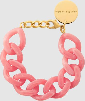 Vanessa Baroni Bracelet Flat Chain Watermelon Marble