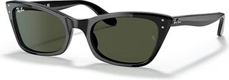 Ray-Ban Lady Burbank Sonnenbrillen Schwarz Fassung Grün Glas 52-20