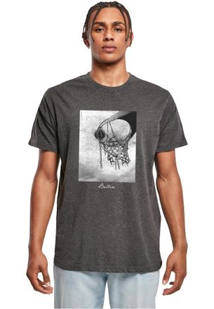 Mister Tee Herren T-Shirt Ballin 2.0 Tee, T-Shirt mit Fotoprint f&uuml;r M&auml;nner, Regular Fit, Streetwear, Charcoal, M