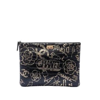 Chanel Pre-owned Embossed Calfskin Clutch - - Pre-owned - Damen - Schwarzk - ONE SIZE