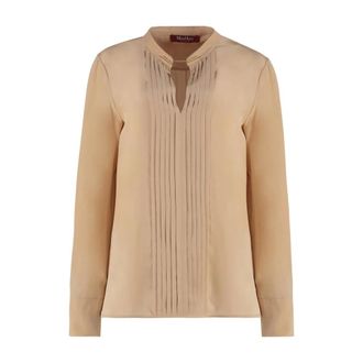 Max Mara Damen, Blusen & Hemden, Beige, MGr&ouml;&szlig;e