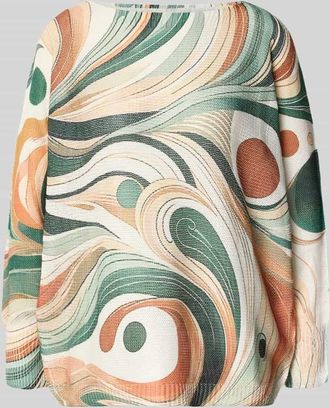 Apricot Strickpullover aus Viskose-Mix im Allover-Look