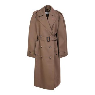 Maison Margiela Doppelreihiger Trenchcoat aus Baumwollmischung - - Coats - Damen - Braun - M