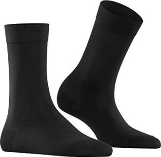 Falke Cotton Touch W SO fines unies 1 paire, Chaussettes Femme, Noir (Black 3000) nouveau - écologique, 39-42
