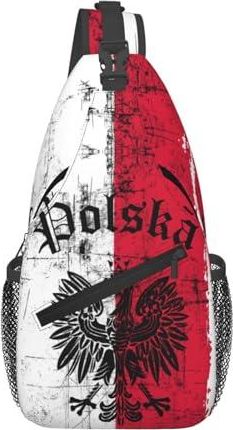 Generic Drapeau Polonais Pologne Polska Eagle Sac Poitrine Pratique Pochette Epaule Antivol Sac Banane Pour Cyclisme Voyage Quotidien