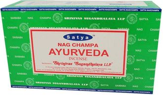 Satya Jewelry Nag Champa Ayurveda Räucherstäbchen, Agarbatti, 12 Stück, 180 g