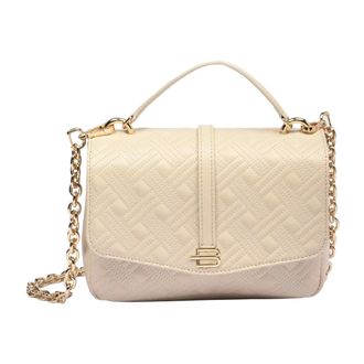 Baldinini Sac bandouli&egrave;re matelass&eacute; en cuir - Femme - Sacs - Beige - Taille: ONE Size