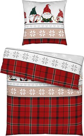 Esposa Bettw&auml;sche, Rot, Textil, Weihnachten, 135x200 cm, Schlaftextilien, Bettw&auml;sche, Bettw&auml;sche