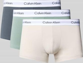 Calvin Klein Underwear Trunks aus Baumwoll-Mix im 3er-Pack Modell LOW RISE TRUNK 3PK
