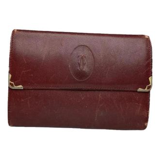 Cartier Portefeuille en cuir vintage Pre-owned - Femme - Pre-owned - Rouge - Taille: ONE Size