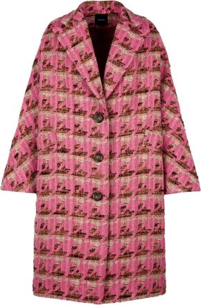 Smythe Mantel mit Hahnentrittmuster - Rosa