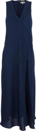 Michael Kors Femme, Robes, Bleu, Taille: 40 FR Satin Midi Dress