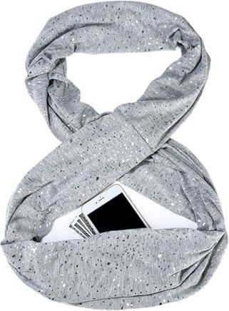 Generico &Eacute;charpe avec poches - douce et l&eacute;g&egrave;re avec paillettes et poche &agrave; fermeture &eacute;clair, &eacute;charpe femme pour col - id&eacute;ale pour la maison quotidienne, f&ecirc;te, e