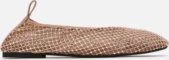 Arket Ballerinas Aus Mesh Mit Verzierung -Beige