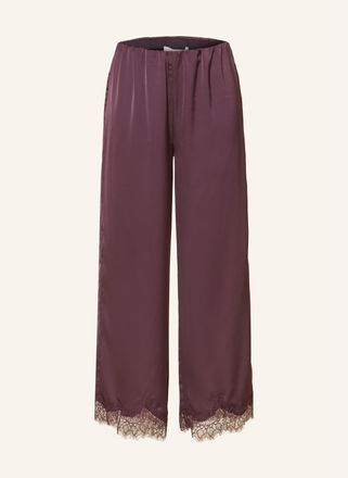 Rich & Royal Satinhose Mit Spitze rot