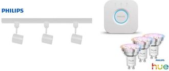 Philips LED Leuchten 3er Spot Zilo Easy Link + Smart-Home wei&szlig; 100 cm warmwei&szlig;-kaltwei&szlig; RGB Deckenlampe