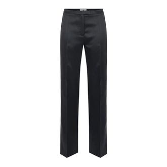 Elisabetta Franchi Hosen mit Satin-Einsatz - - Trousers - Damen - Schwarzk - M