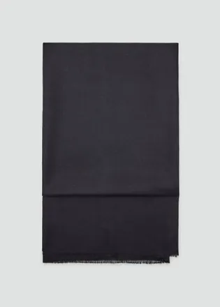 Mango Foulard bords effiloch&eacute;s noir - Femme - Taille unique - MANGO