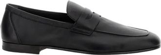 Tod's Tods Loafer - Classic Leather Moccasin With Subtle Monogram Deta - Gr. 10 - in Schwarz - f&uuml;r Damen