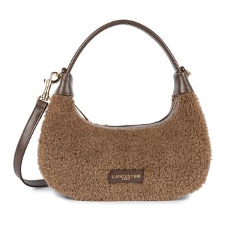 Lancaster Femme, Sacs, Brun, Taille: ONE Size Sac Hobo &agrave; Fermeture &Eacute;clair Style Aura Polaire