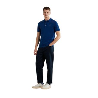 Farah Poloshirt f&uuml;r Herren, Baumwolle, kurz&auml;rmlig (Blau)