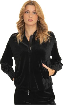 Emporio Armani Femme, Sweatshirts et sweats &agrave; capuche, Noir, Taille: 38 FR Blouson Jacket