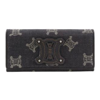 Celine Portefeuille long (bi-pli) Pre-owned - Femme - Pre-owned - Noir - Taille: ONE Size