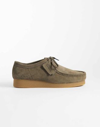 Clarks Wallabee EVO - Chaussures en daim - Olive fonc&eacute;-Vert