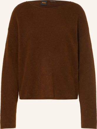 HUGO BOSS Pullover Folletino Mit Alpaka braun