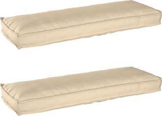 vidaXL Set de coussins de palette 2 pcs Beige 120 x 40 x 8 cm Vidaxl