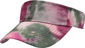 ZLYC Pare-soleil de sport imprimé pour femmes et filles, Vert framboise teint par noeuds, Taille unique