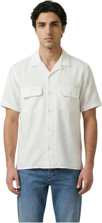 Antony Morato Homme, Chemises, Blanc, Taille: L Chemise &agrave; Manches Courtes Boutonn&eacute;e avec Poches Avant