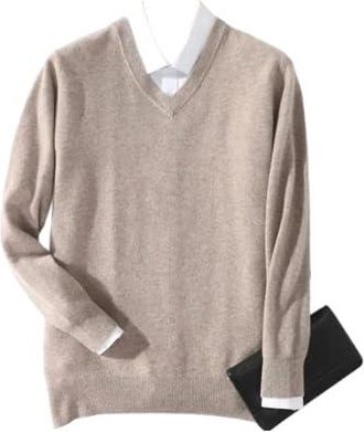Generic Pull classique en cachemire pour homme Col en V Chaud Tricot Pullove Slim Manches longues Pull polyvalent, 80, S