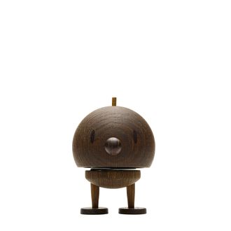 Hoptimist Skandinavisches Design - Medium Bumble aus Holz - H&ouml;he: 10 cm - Ger&auml;ucherte Eiche - Deko - Geschenkidee