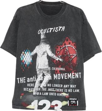 RRR123 Rrr123, Homme, Tops, Gris, Taille: M Theo-Ss08 Mech T-shirt