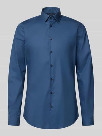 Jake*s Extralanges Slim Fit Business-Hemd mit Kentkragen