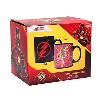 The Flash DC Comics Tasse de travail avec changement de couleur et r&eacute;v&eacute;lation de la chaleur 400 ml