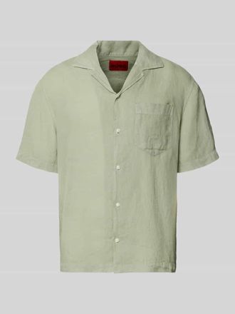HUGO BOSS Regular Fit Freizeithemd aus reinem Leinen Modell EXOLINO