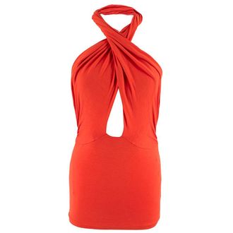 Ralph Lauren Orange Halterneck Top Size S