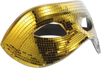 Cabilock Disco-Glitzer Masquerade Halbgesichtsmaske Spiegel-Effekt Party Maske f&uuml;r Damen Herren Verstellbar Reflektierende Dj B&uuml;hnen Maske f&uuml;r Karneval Hallowe