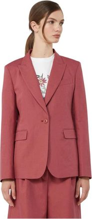 Max Mara Femme, Vestes, Rouge, Taille: 46 FR Weekend Blazer Orche