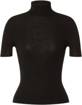 Alberta Ferretti Femme, Pulls, Noir, Taille: 34 FR Pull col roul&eacute; en cachemire avec d&eacute;coupes