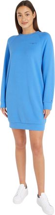 Tommy Hilfiger Damen Kleid 1985 Mini Corplogo C-Nk DRS Ls Langarm, Blau (Blue Spell), L