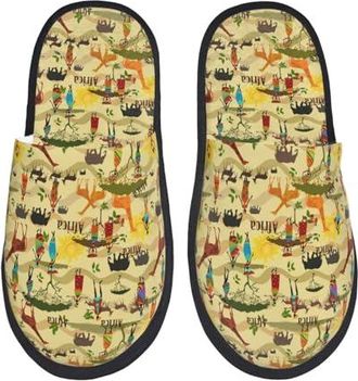 Generic Africain Ethnique Unisexe Pantoufles Respirantes Chaussures De Maison Confortable Chaussons Pour Ext&eacute;rieur Int&eacute;rieur Maison M