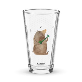 Mr. & Mrs. Panda Premium Trinkglas Bär Gitarre - Geschenk, Hochwertiges, Kristall, Teddy, Aus Kristallglas, Edles, Designer, Likörglas