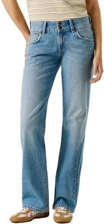 Pepe Jeans London Straight Jeans LW Venus, Bleu (Denim-2Vc), 27W / 32L Femme