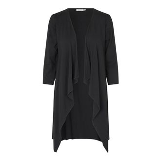 Masai Femme, Pulls, Noir, Taille: 36 FR Gilet Ouvert en Jersey Noir