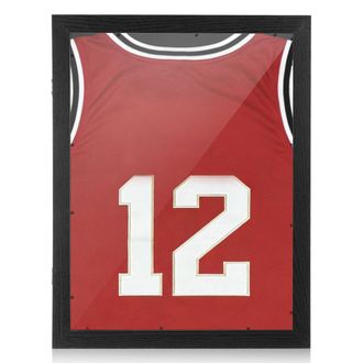 Aboofan Wooden Sports Uniform Schattenbox mit Frontwand-Display f&uuml;r Baseball Football Trikots Solid Wooden Rahmen f&uuml;r Gedenkkonservierung und Heimdekoration