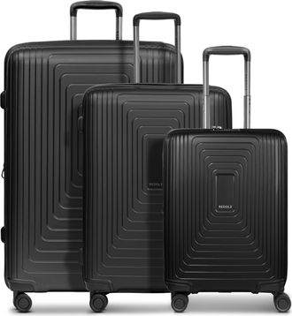 Redolz Hartschalen Koffer-Set-3-teilig | S 55 cm (ohne Laptopfach) + M 66 cm + L 77 cm | alle Koffer 5 cm Dehnfalte | leichte 2,9 kg / 3,7 kg / 4,4 kg | f&uuml;r 